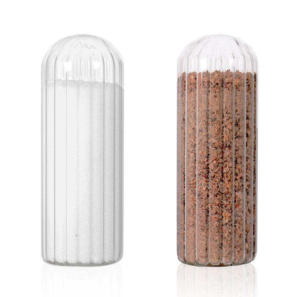 Lines Glas Salz- Pfefferstreuer Set – Emirtex Home